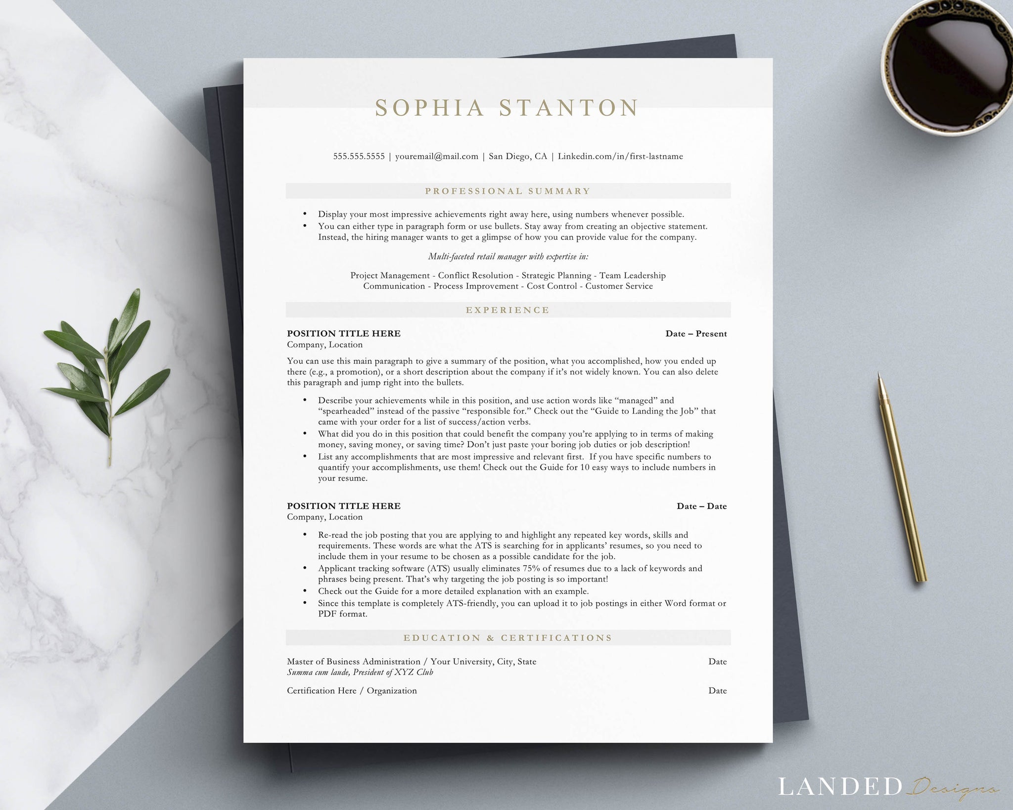 Best ATS Resume Template for Word, Apple Pages, & Google Docs