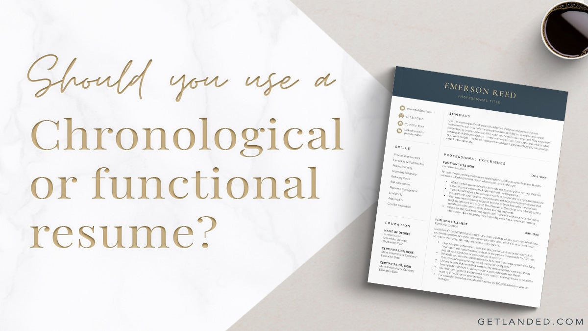 Best Resume Format: Chronological Resume or Functional Resume?