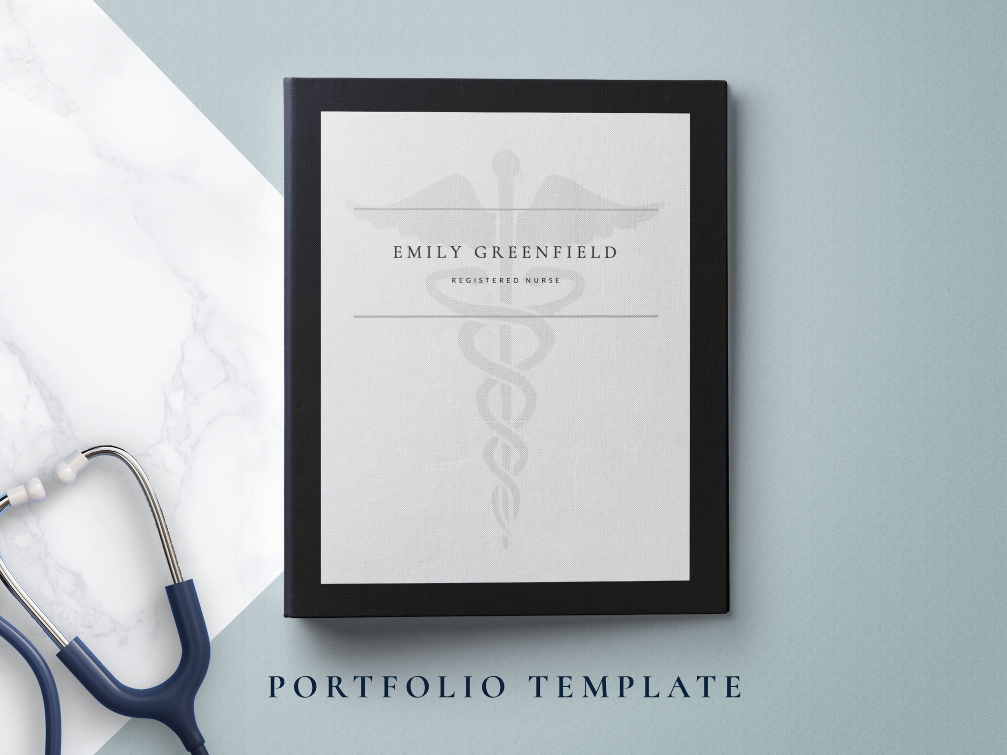 Professional Nursing Portfolio Template for Google Docs & Word