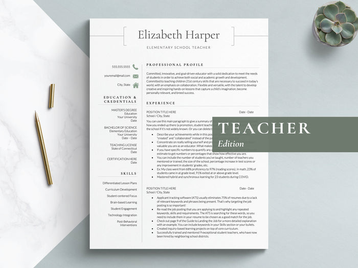 The Best Teacher Resume Templates